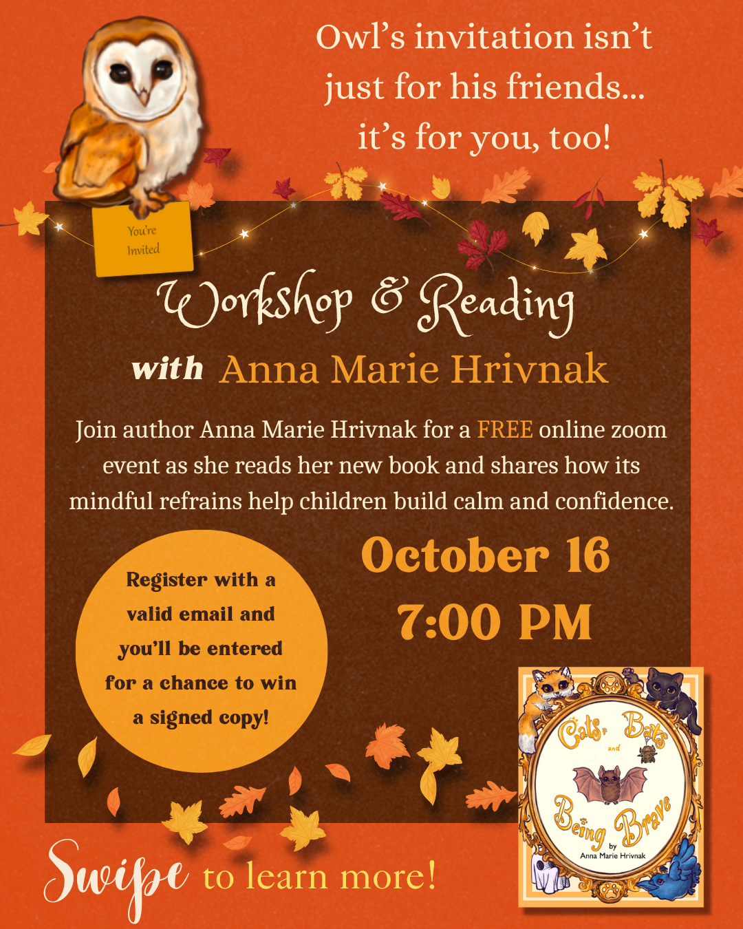 Reading of Cats, Bats, and Being Brave (Parents, Grandparents ...
